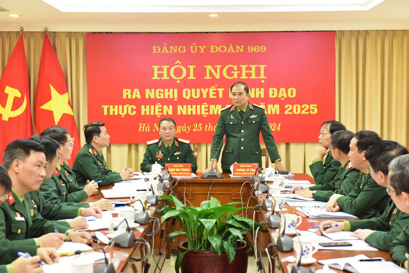 Đảng ủy Đoàn 969 ra nghị quyết lãnh đạo thực hiện nhiệm vụ năm 2025